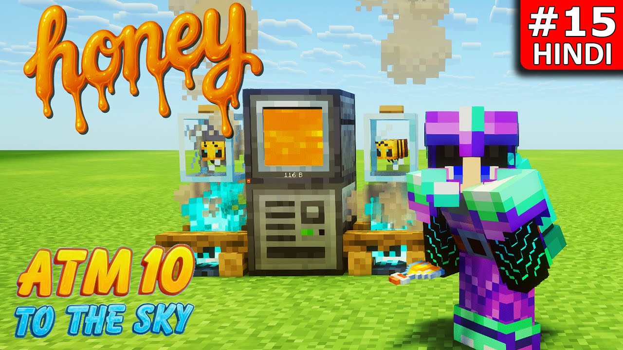 Autonatic HONEY FARM and collect rare BEES🐝 || ATM 10 TO THE SKY E15 in ...