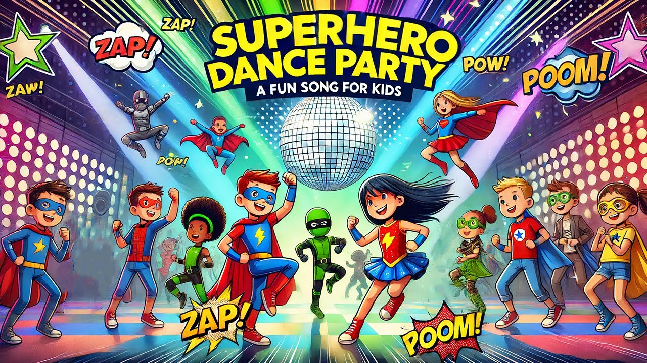 Superhero Dance Party - Kids Song - YouTube