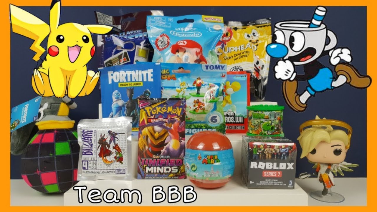 GAMER COLLECTIBLES 13! Fortnite Pokemon Roblox Cuphead OverWatch ...