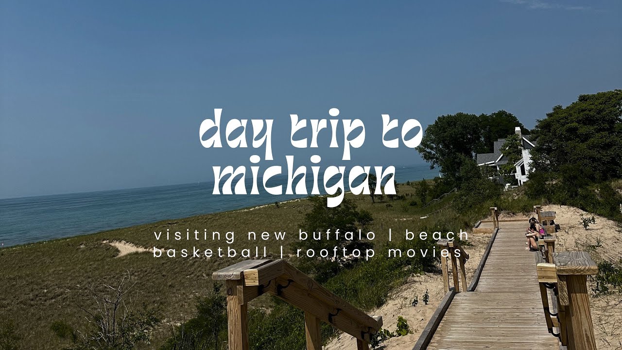 vlog | day trip to new buffalo, michigan | uball at north ave beach in ...