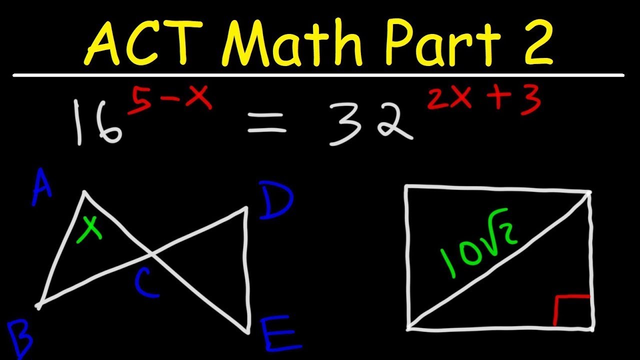 ACT Math Prep Part 2 - Membership - YouTube