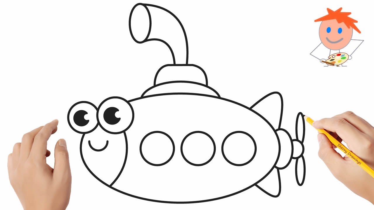 How to draw a submarine | Easy drawings - YouTube