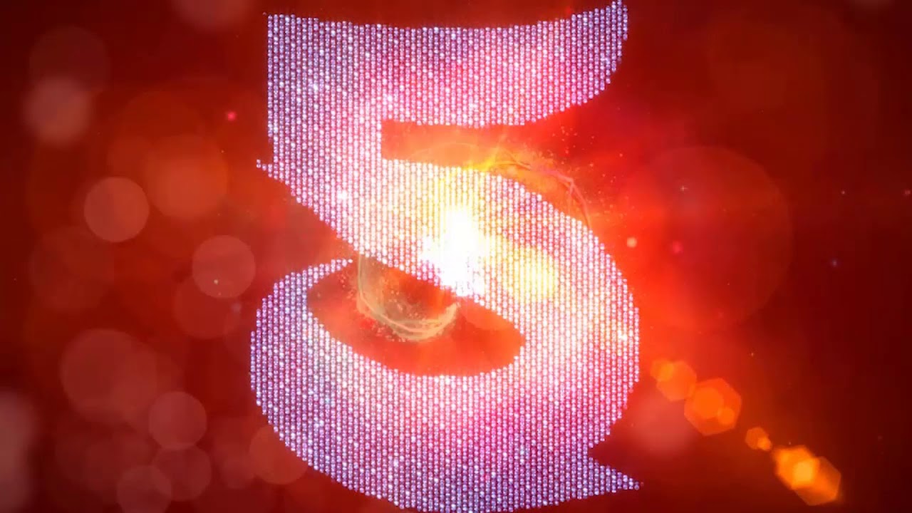 Five seconds countdown light particles background for Intro, Outro ...