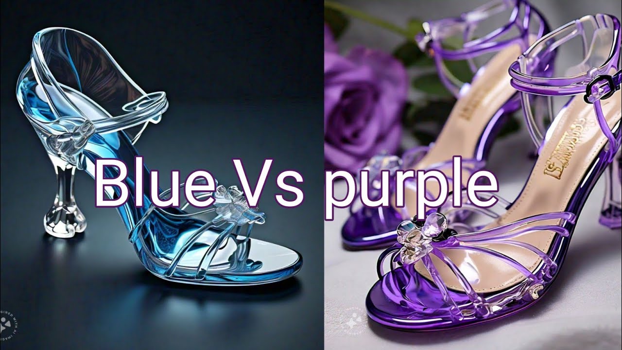 Blue vs purple Cinderella sandal 👡👡👡👡 - YouTube