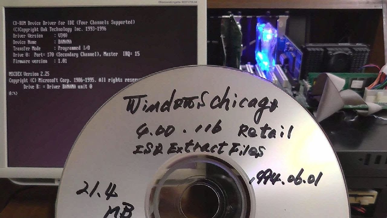 Fail-safe boot of the Windows Chicago Build 116 on a retro motherboard ...