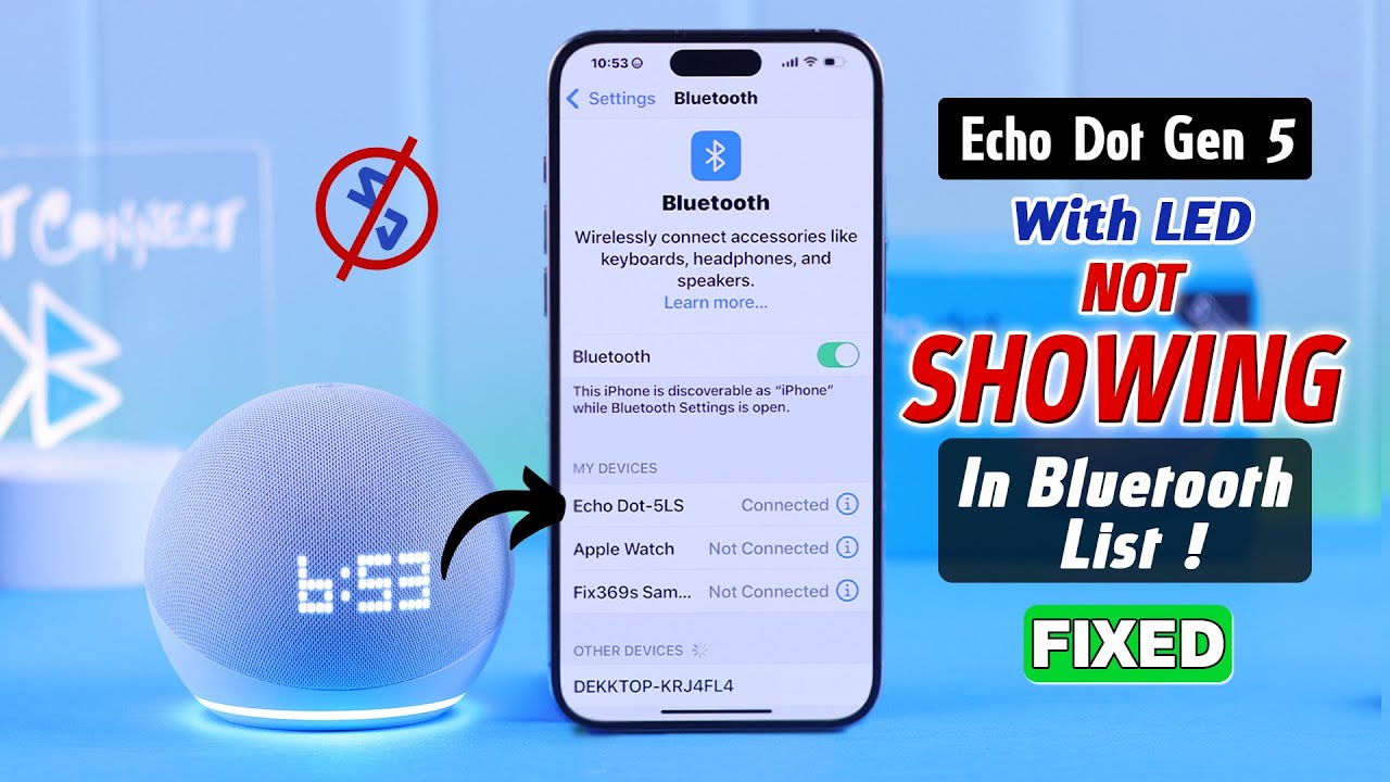 Amazon Echo Dot with Clock Not Connecting to Bluetooth? - How to Fix! - YouTube