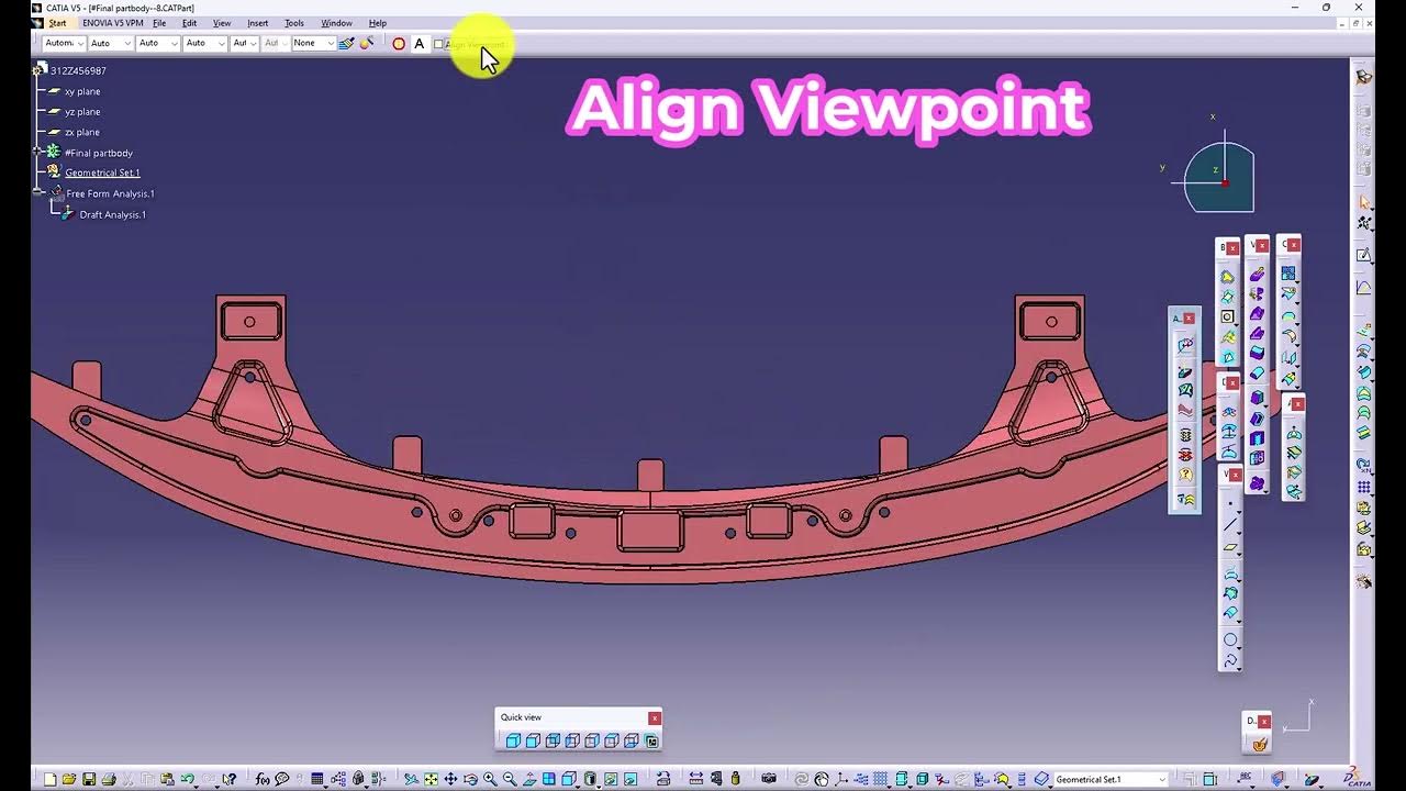 CATIA V5 #Hint 009 Align Viewpoint - YouTube