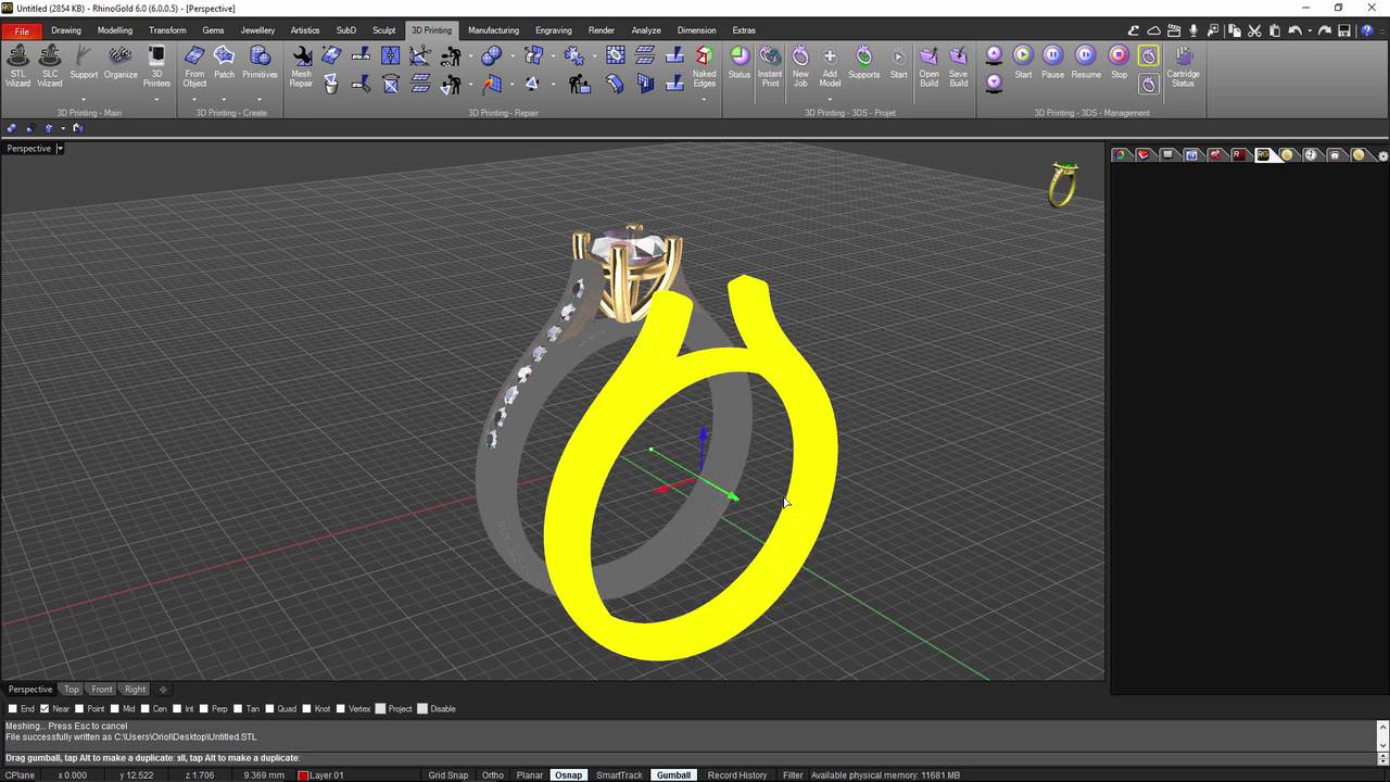 RhinoGold 6 Export for Printing 列印輸出 - YouTube