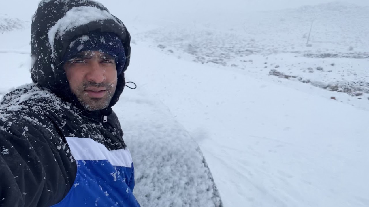 Snow fall Jabal al lawz tabuk - YouTube