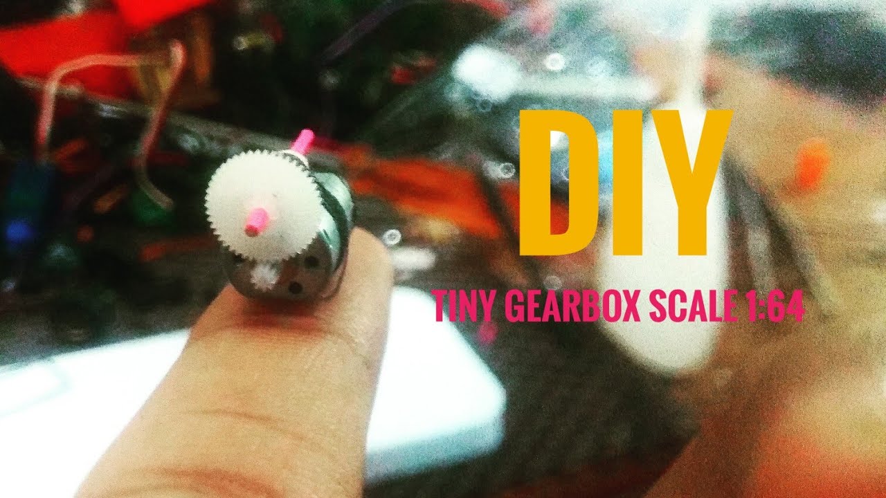 diy smallest gearbox 1:64, diecast convert to rc - YouTube