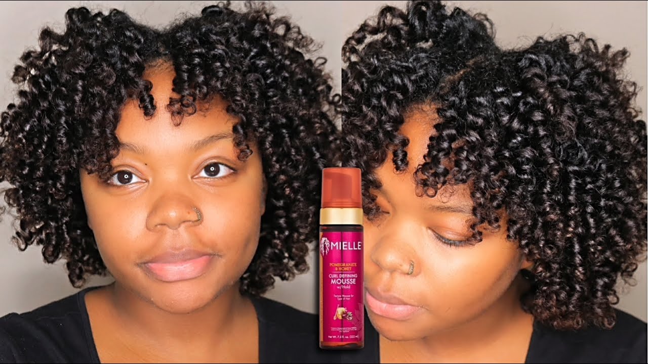 Flexi Rod Set On Medium Length Natural Hair Ft Mielle Pomegranate And