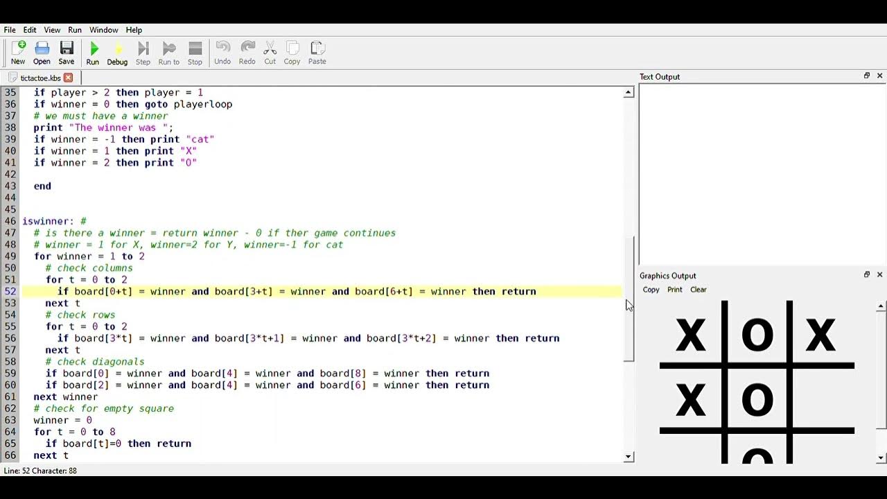 Tic-Tac-Toe game making using Basic 256 - YouTube