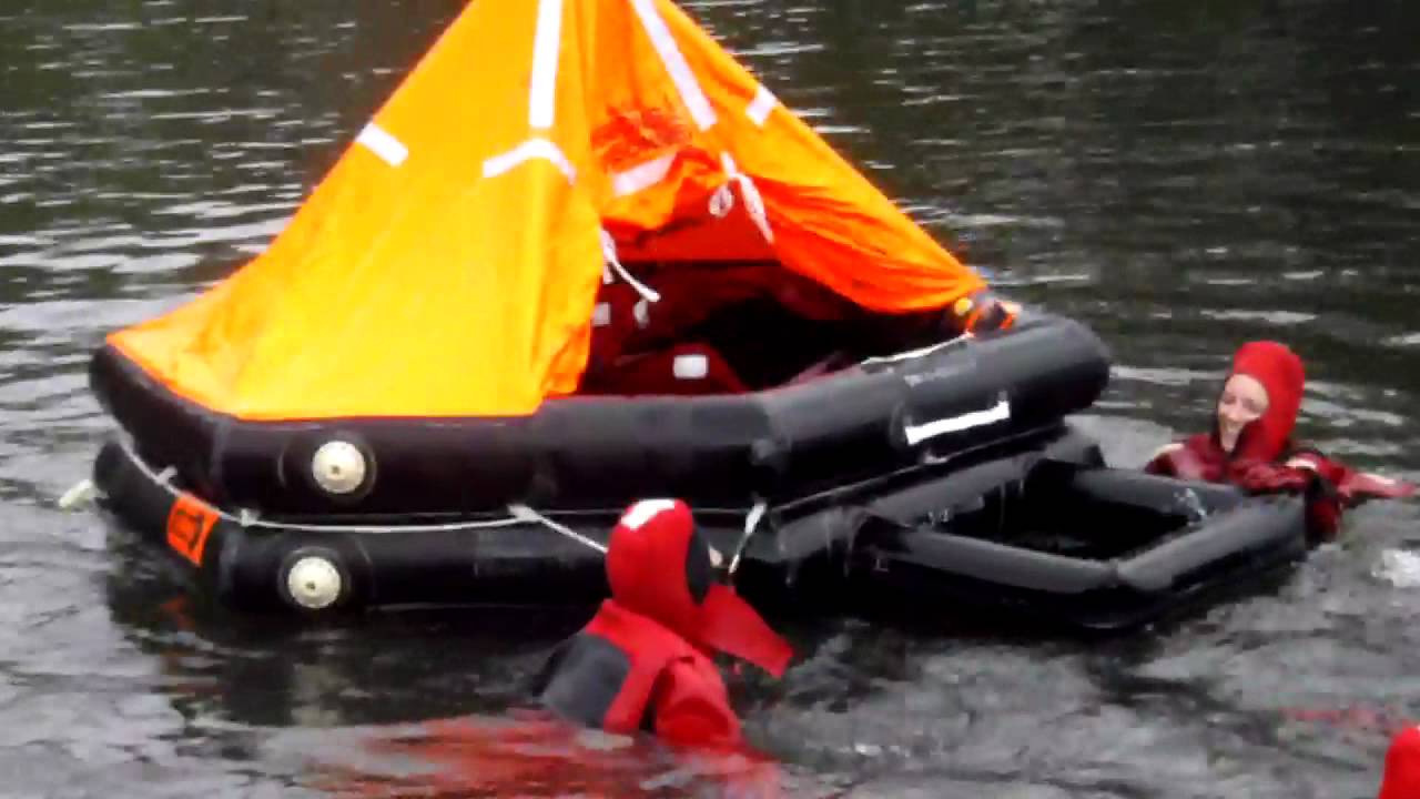 Life raft training--July 2012 - YouTube