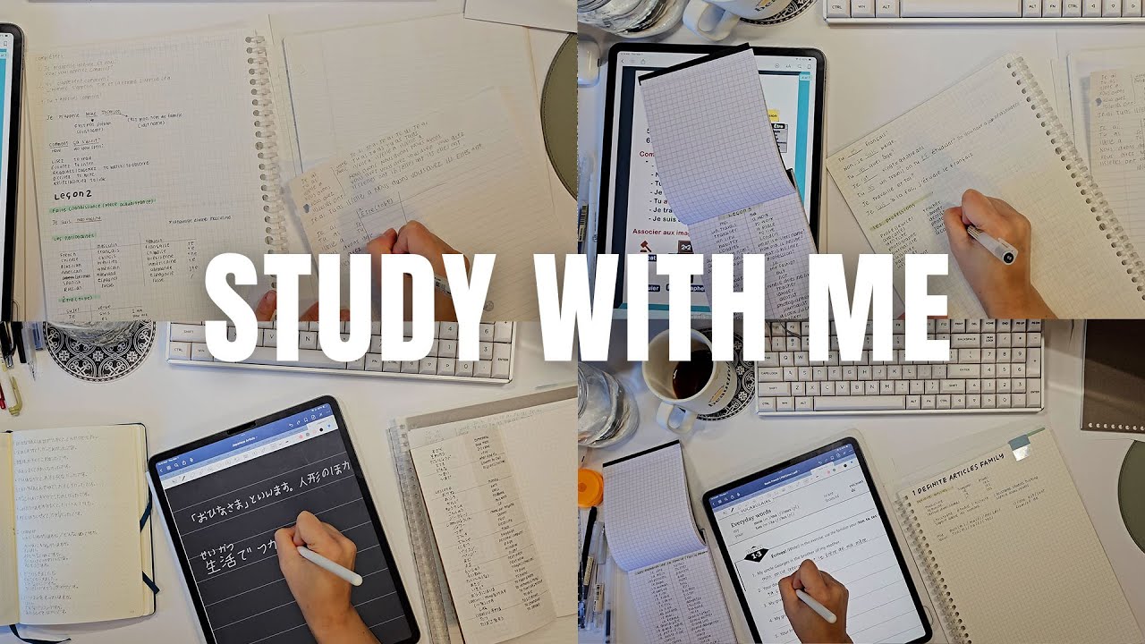 STUDY WITH ME｜Background noise, no music | ASMR | motivation | writing ...