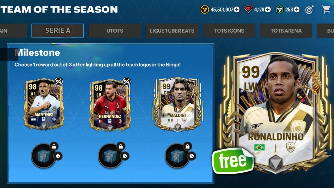 TOTS RONALDINHO!! SERIE A TOTS ICON & PLAYER IN FC MOBILE 24 | I GOT 98 ...