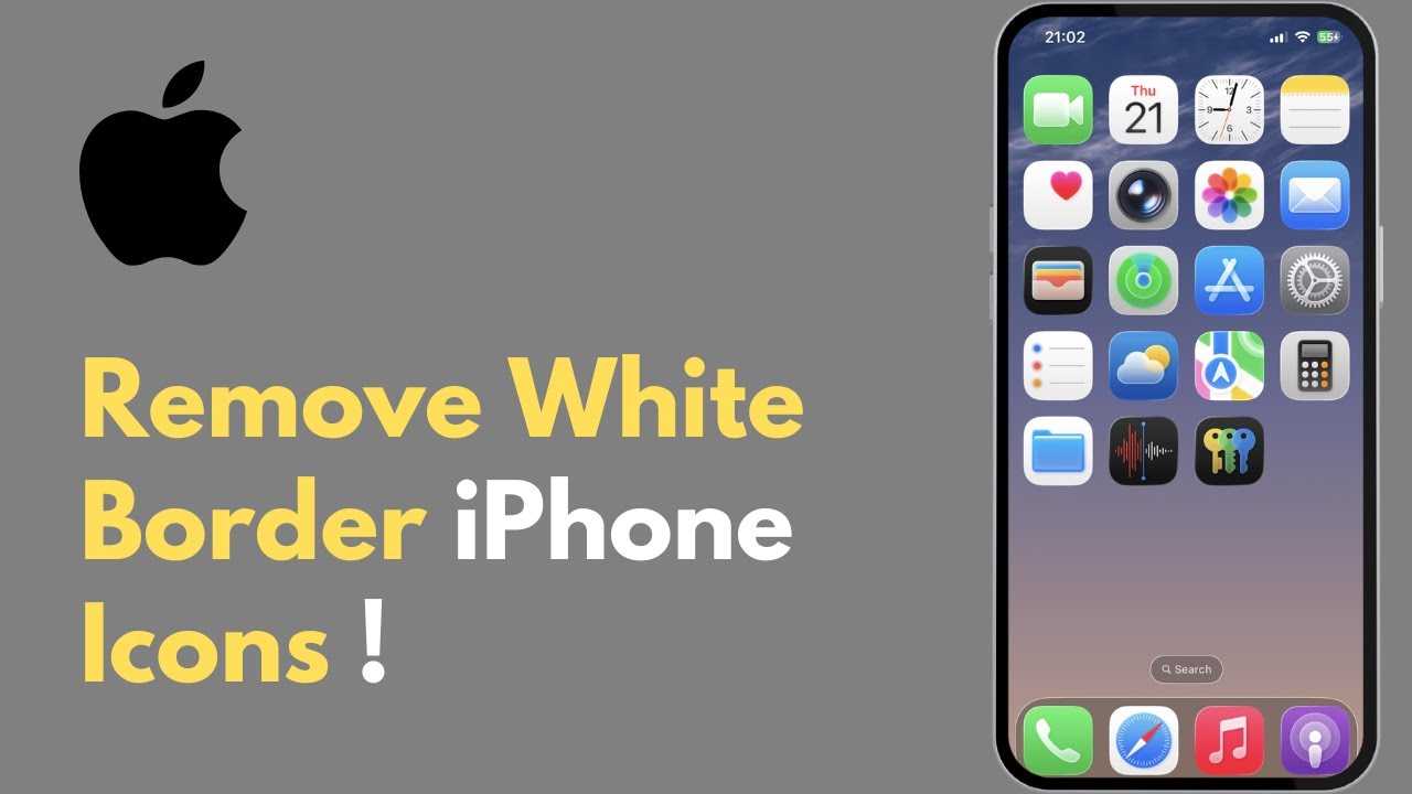 How To Remove White Border Around Icons On iPhone - YouTube