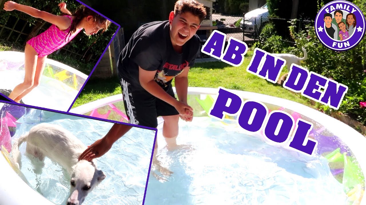 PLANSCHEN IM POOL | KIRA ERSTES MAL IM WASSER Vlog #88 Our life FAMILY ...