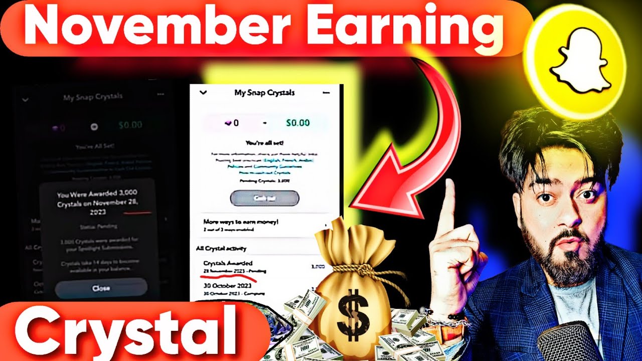 Snapchat crystal received November 2023 | Snapchat crystal earning nov ...