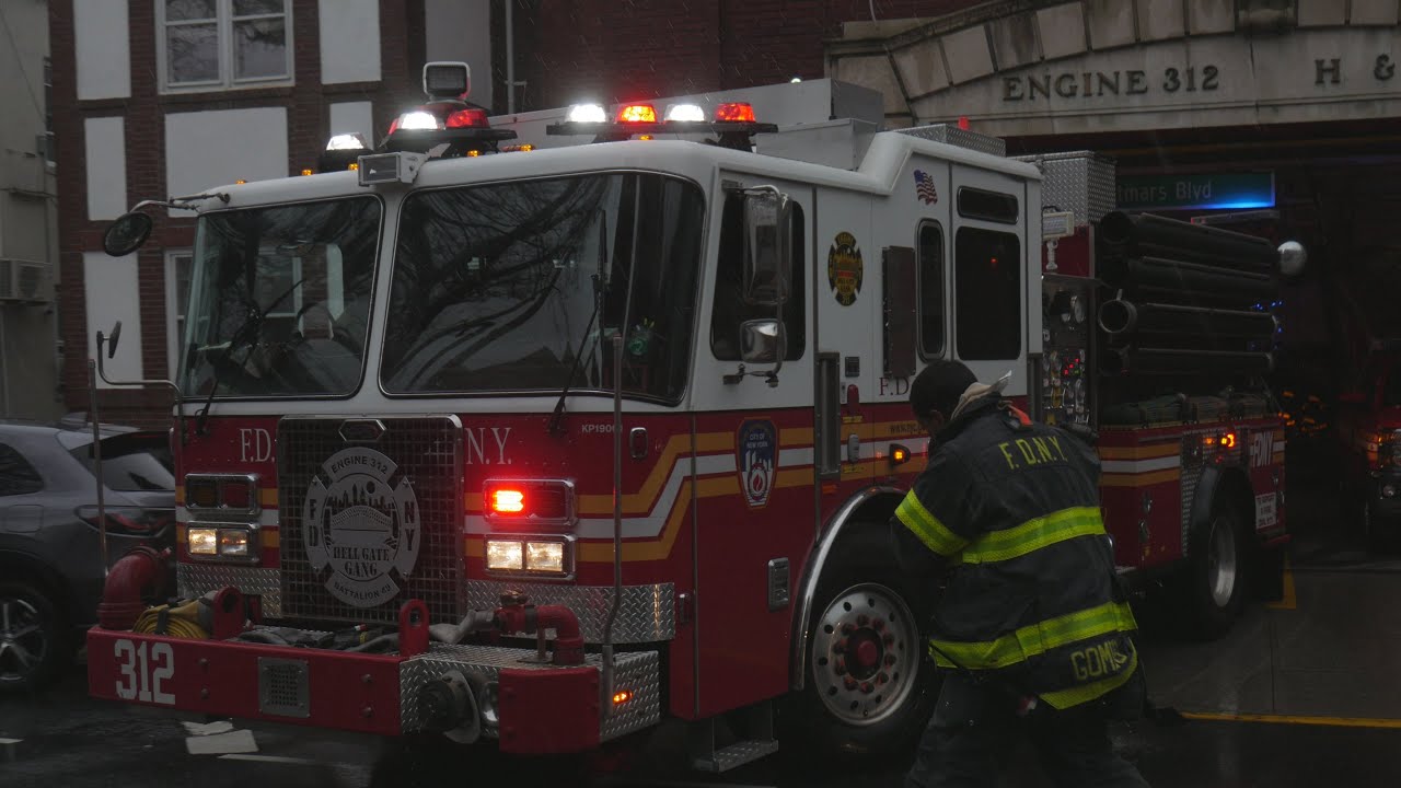 **Airhorn Usage!** Odor of Smoke for FDNY Engine 312, Engine 263, Tower ...