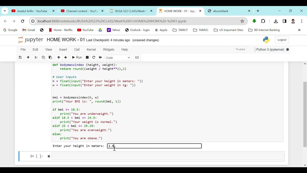 HOME WORK 01 Jupyter Notebook Google Chrome 2024 01 24 03 48 22 - YouTube