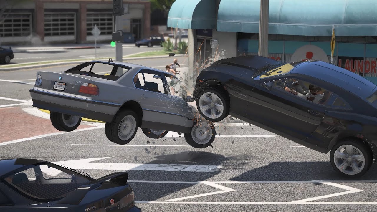GTA 5 -- HIGH SPEED crashes (high deformation quality) - YouTube