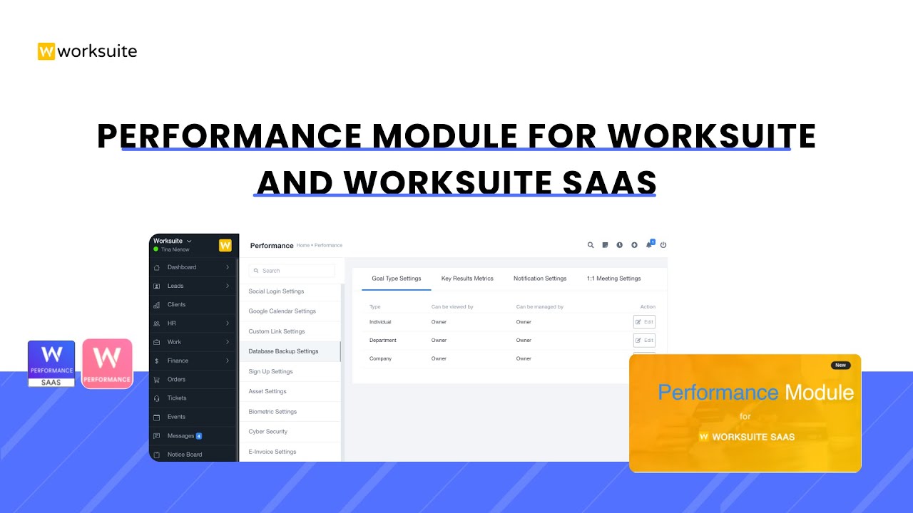 Performance Module for Worksuite and Worksuite Saas - YouTube
