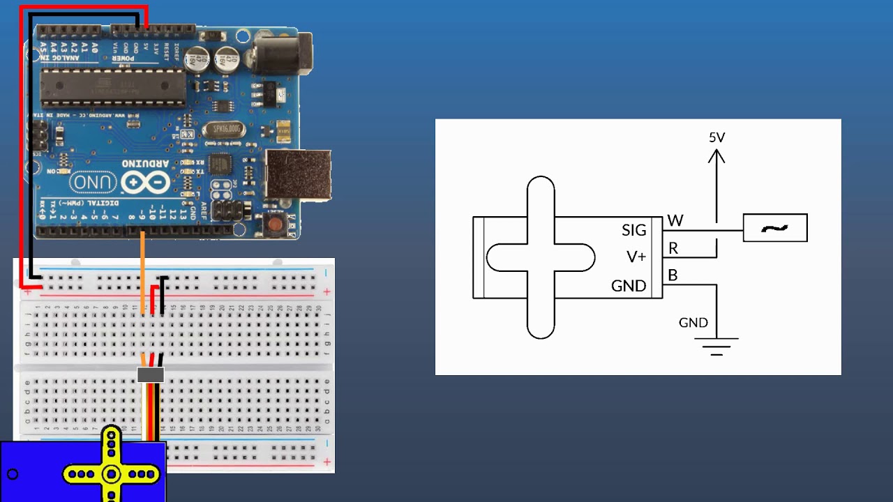 Servo Motor Arduino Setup - Basic connection and program - YouTube