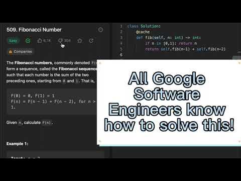 Fibonacci Numbers in 10 seconds - Leetcode 509 - YouTube