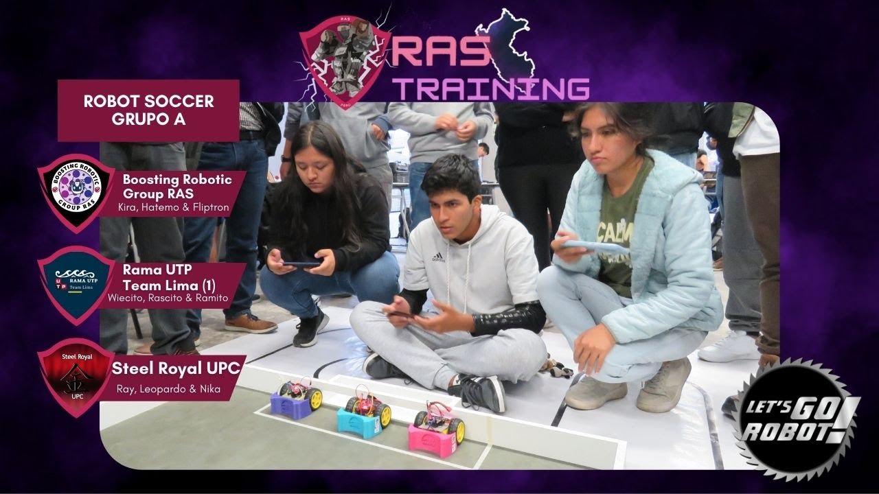 Robot Soccer: Grupo A (Boosting R.G. - Rama UTP Lima - Steel Royal UPC) - RAS Training UTEC 2023 ...