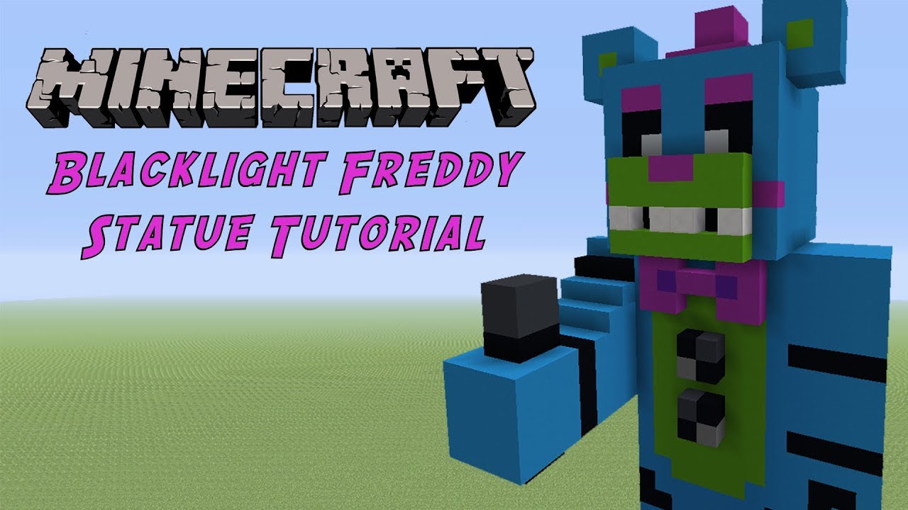 Minecraft Tutorial: Blacklight Freddy (FNAF) Statue - YouTube
