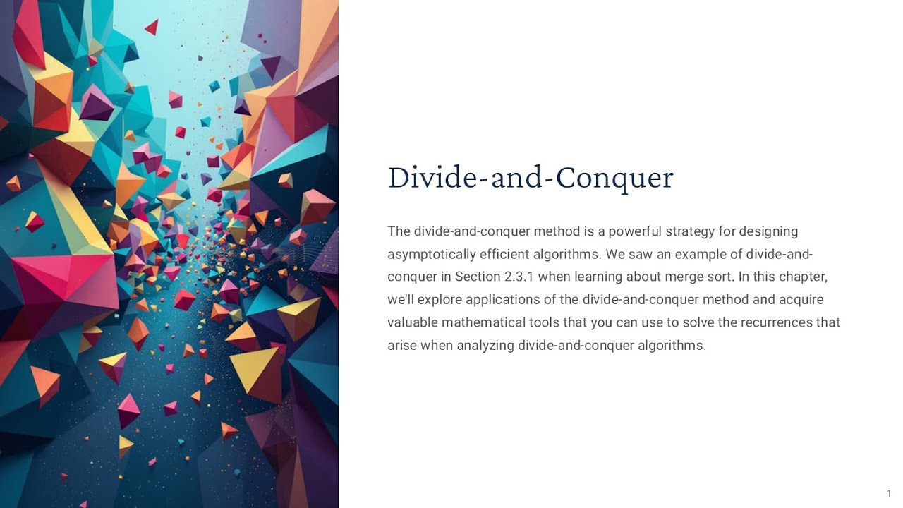 Introduction to Algorithms 4 Divide and Conquer - YouTube