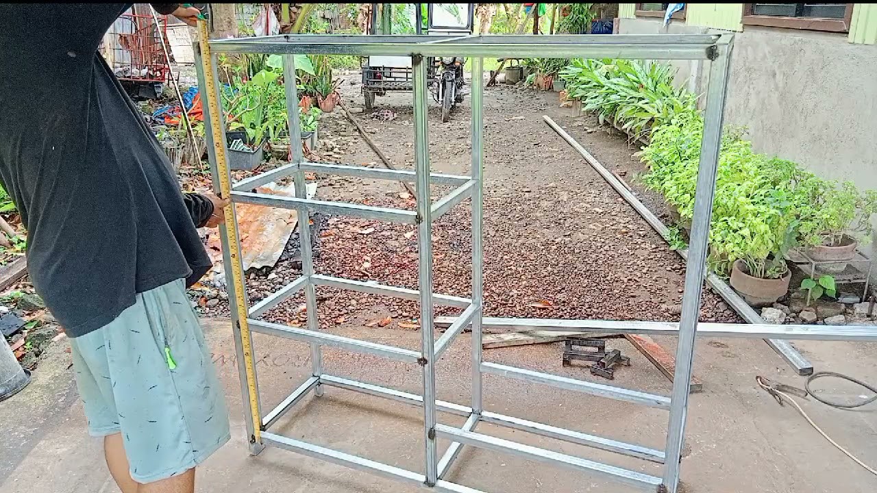 paano gumawa ng cabinet frame gamit ang tubular / how to make steel ...