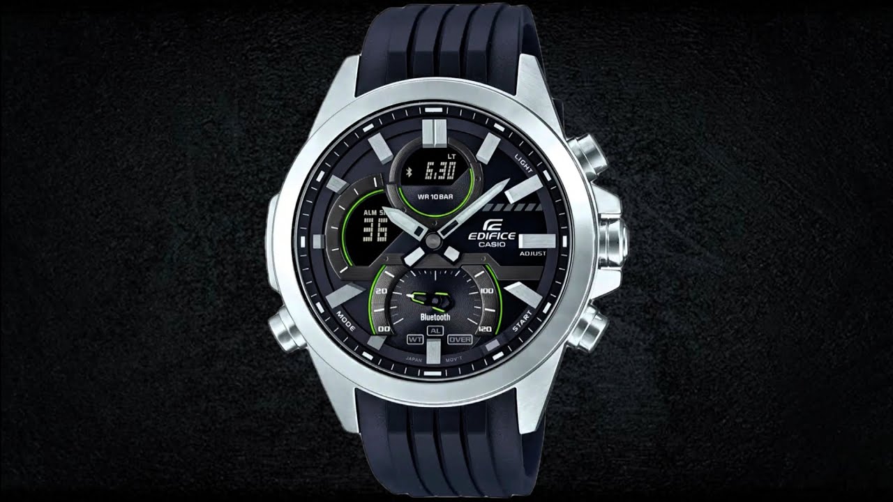 Casio Edifice Analog Digital Black Dial Men's watch - YouTube