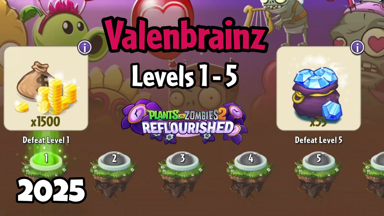 Plants vs Zombies 2: Reflourished | Thymed Event: Valenbrainz (2025 ...