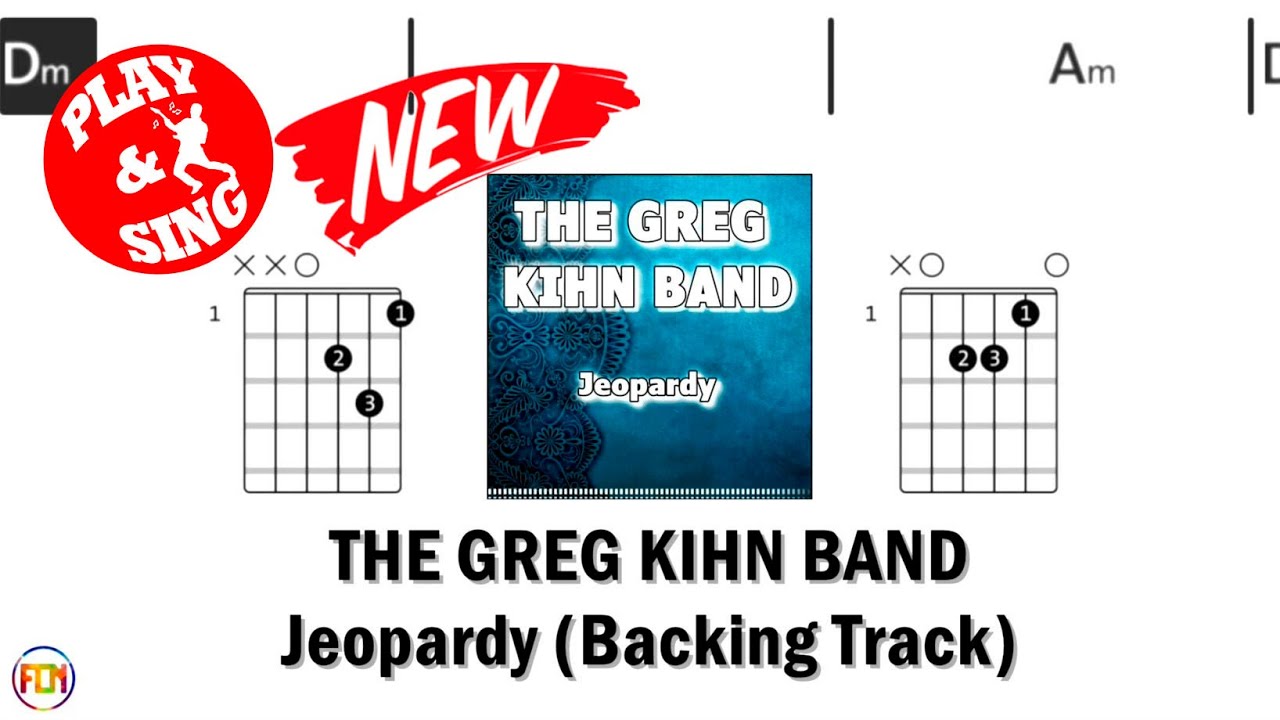 THE GREG KIHN BAND - Jeopardy • Backing Track | Scrolling Guitar Chords ...