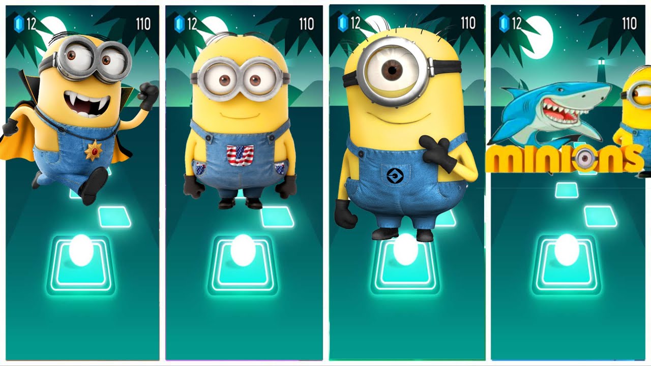Tiles Hop EDM Rush - Vampire Minion🆚American Flag Minion🆚Cyclops Minion ...