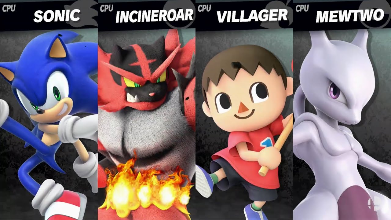 Battle at Final Destination Battle 1: Sonic vs Incineroar vs Villager ...
