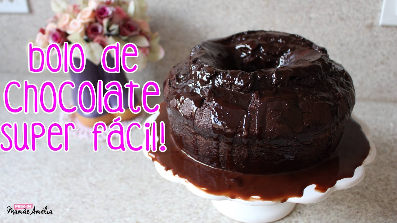 BOLO DE CHOCOLATE SUPER FÁCIL | Mamãe Amélia na Cozinha #7 - YouTube