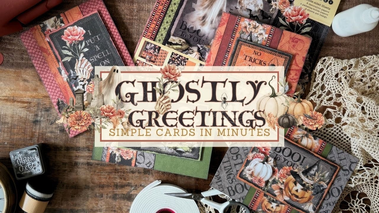Spooky Simple Cards in Minutes | Easy DIY Halloween Cards - YouTube