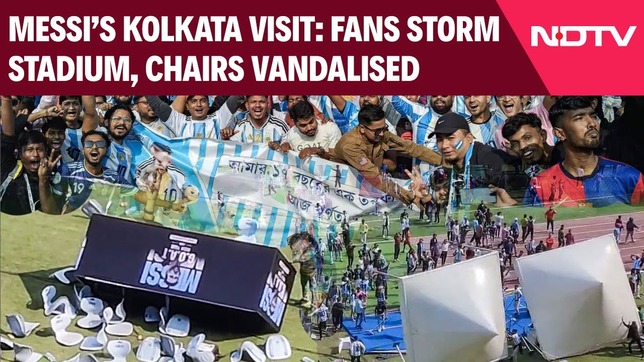 Messi India Tour | Kolkata Messi Mania Turns Chaotic: Fans Storm ...