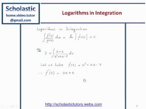 Logaritms in Integration - Example #1 - YouTube