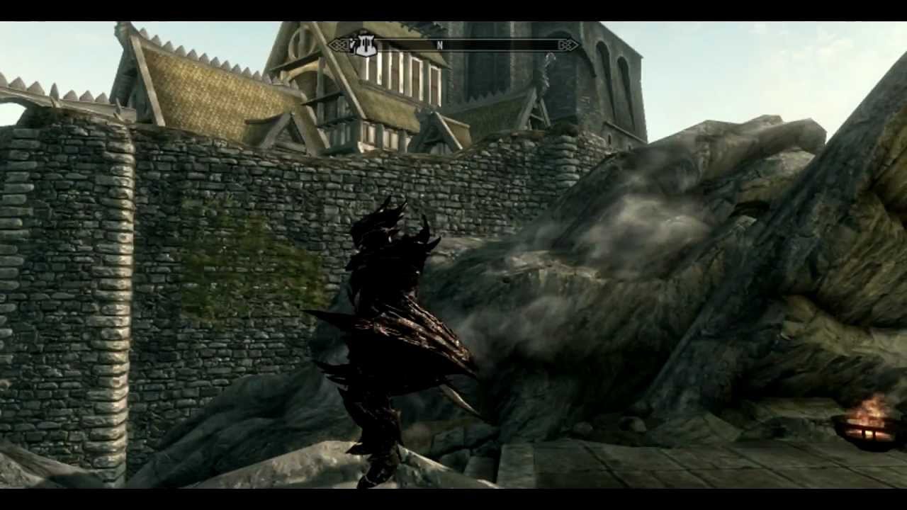 Skyrim - Daedric armor w/ Daedric sword and shield Gameplay (HD - Must ...