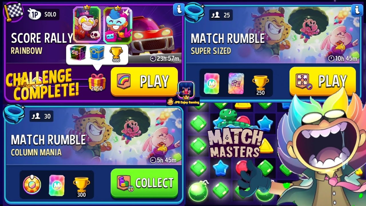 Rainbow Solo Challenge Score Rally 2050 Score/ 2 Match Rumble Match ...