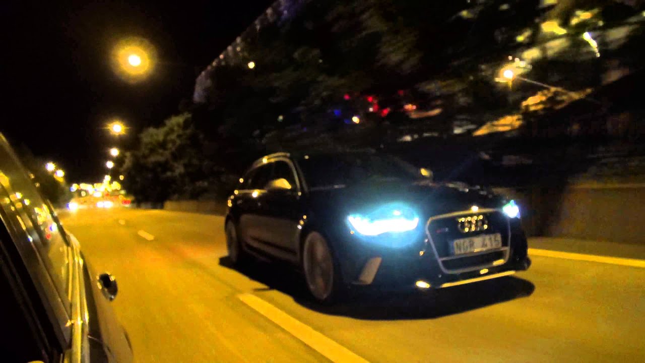 Audi RS6 Avant cruising on highway then taking off - YouTube