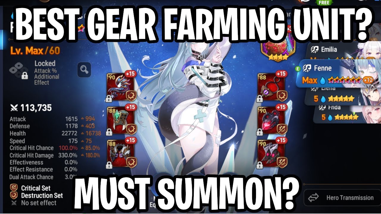 Fenne - MUST PULL PVE UNIT??!?! [Epic Seven] - YouTube