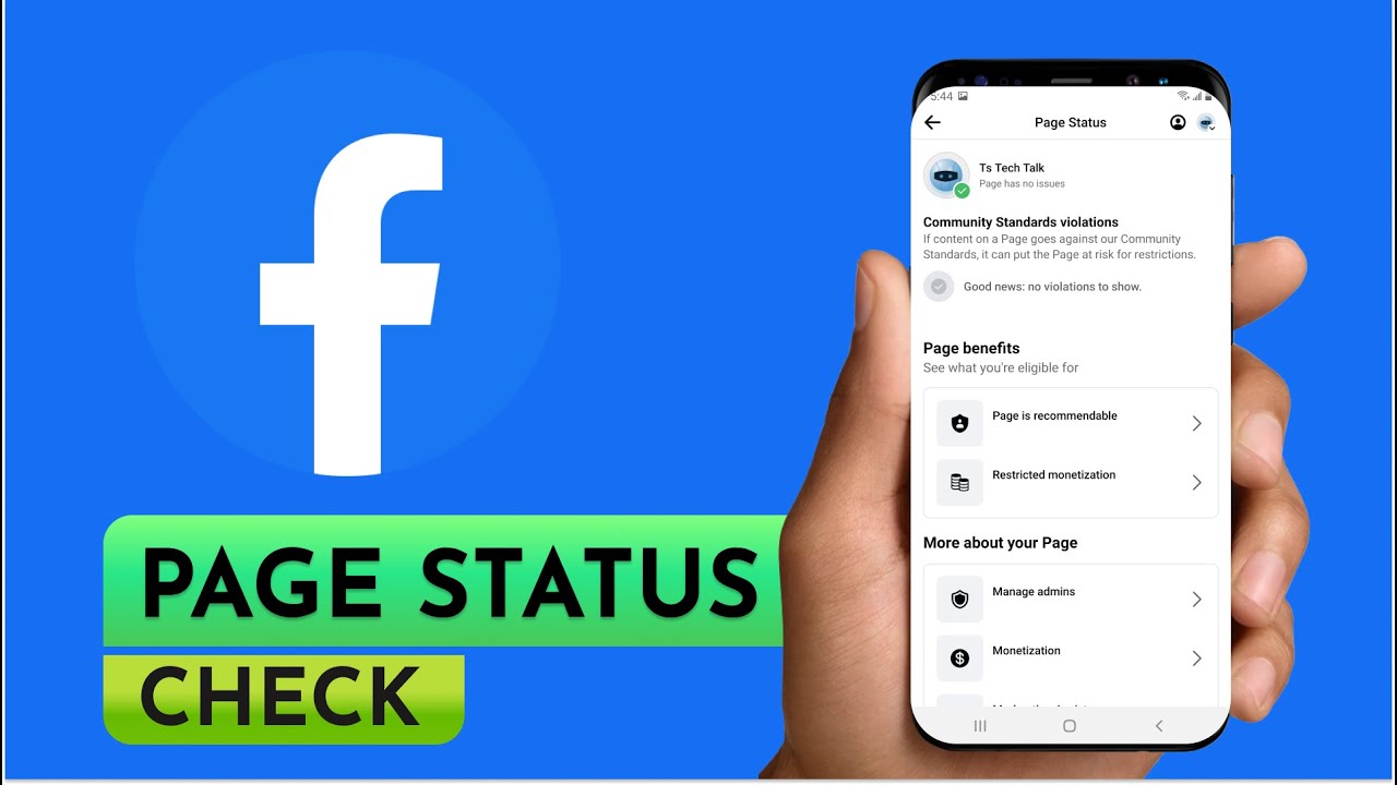 How To Check The Status Of Your Facebook Page - YouTube