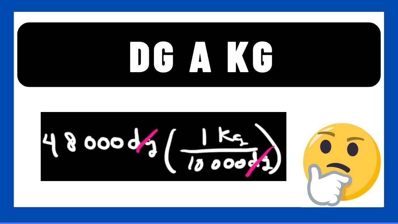 Convertir dg a kg | decigramo a kilogramo - YouTube