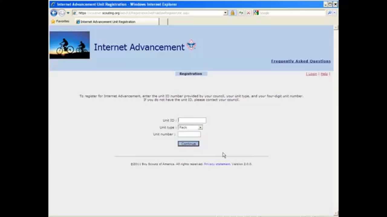Council Registrations (BSA Internet Advancement) - YouTube