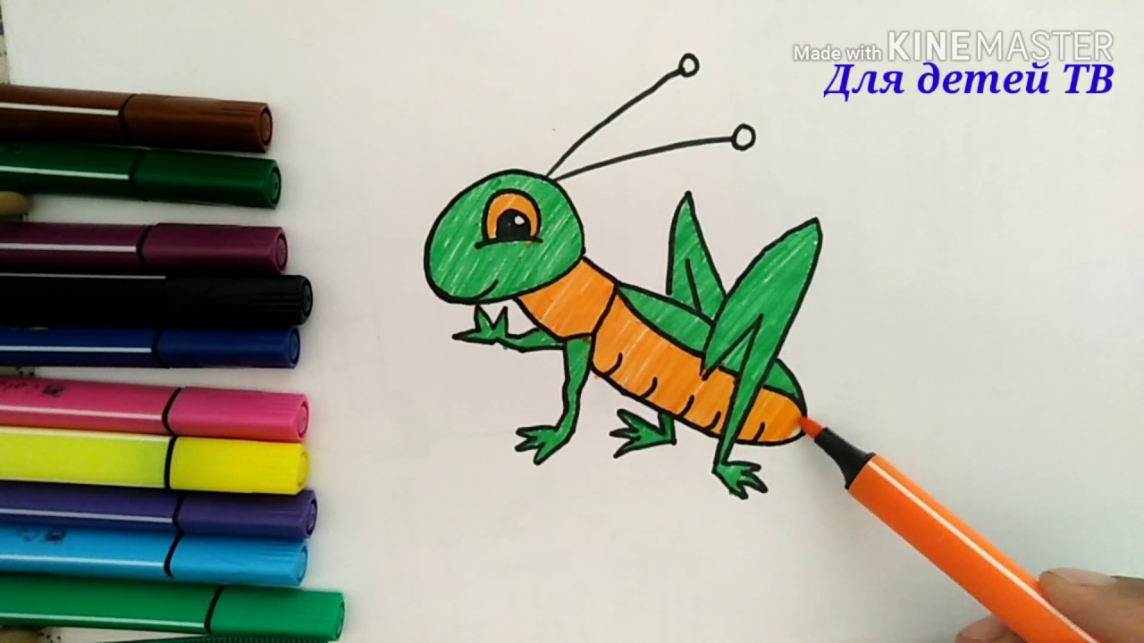 КАК НАРИСОВАТЬ КУЗНЕЧИК/CHIGIRTKA RASM CHIZISH/ЧЕГИРТКА ТАРТУУ ...