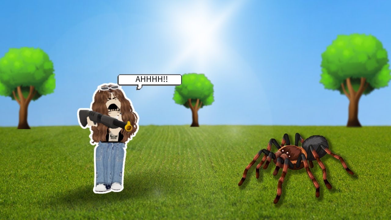 I HAVE TO SHOOT THE SPIDERS INSIDE THE CAGE IN ROBLOX... - YouTube